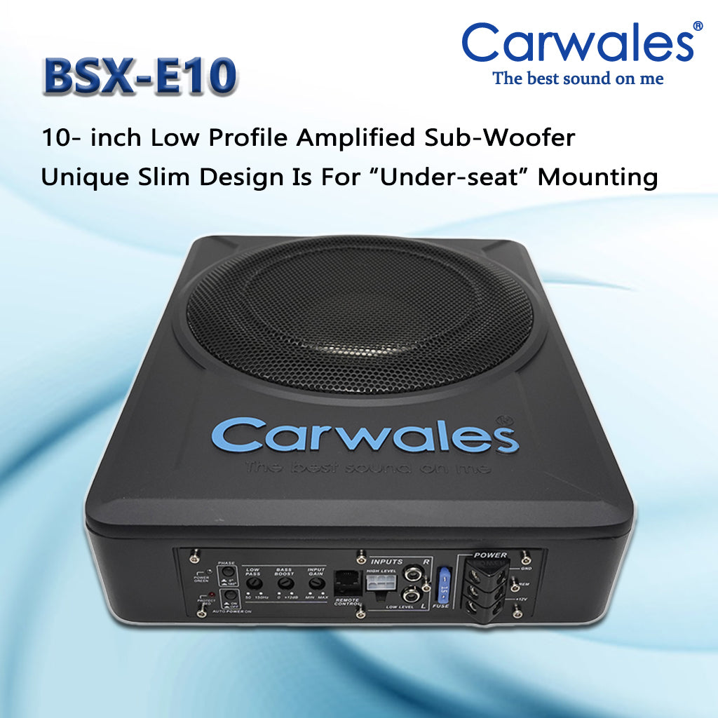 Carwales BSX-E10 10" Car Low Profile Amplified UnderSeat Active Subwoo – Carwales Malaysia ...